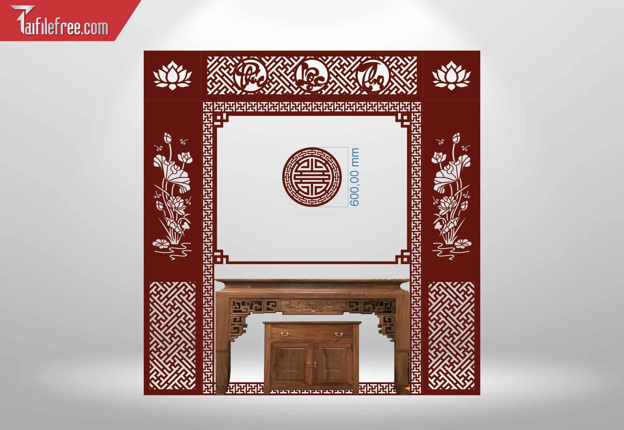 Mẫu File Vector Hoa Văn Cắt CNC Đẹp, Vách Ngăn_CNC56