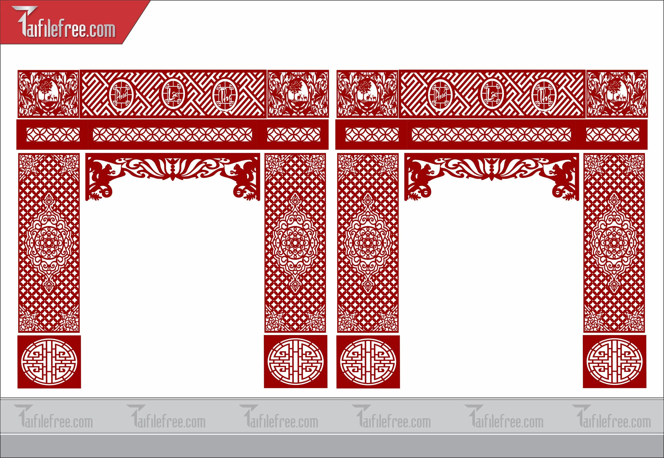 Mẫu File Vector CNC, Phòng Thờ Đẹp_CNC508